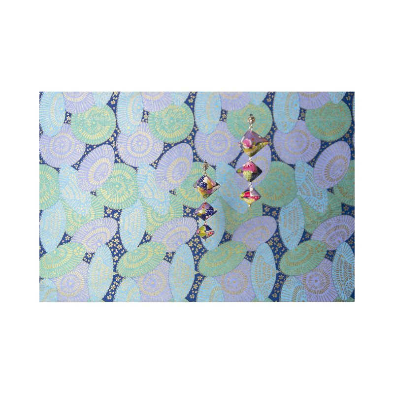 Ori Iconic cherry earrings (origami technique with Japanese Chiyogami ...