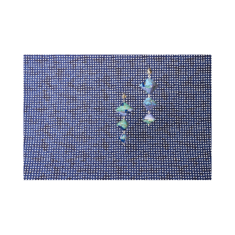 Ori Iconic umbrella earrings (origami technique with Japanese Chiyogami ...