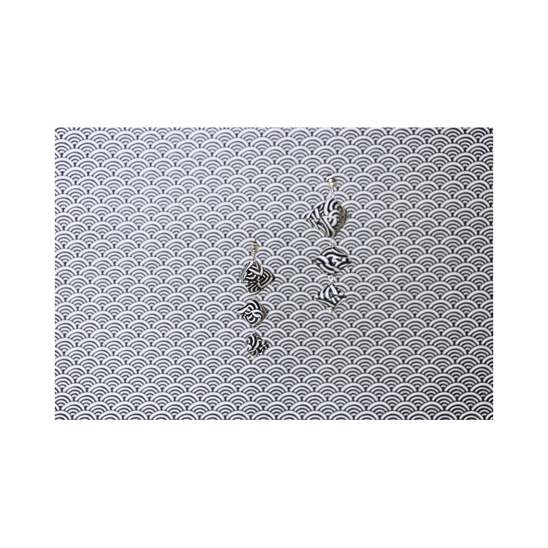 Ori Iconic Waves earrings (origami technique with Japanese Chiyogami ...