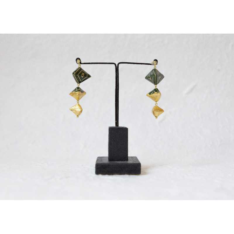 copy of Ori Iconic Gold Seihoukei earrings (origami technique with ...